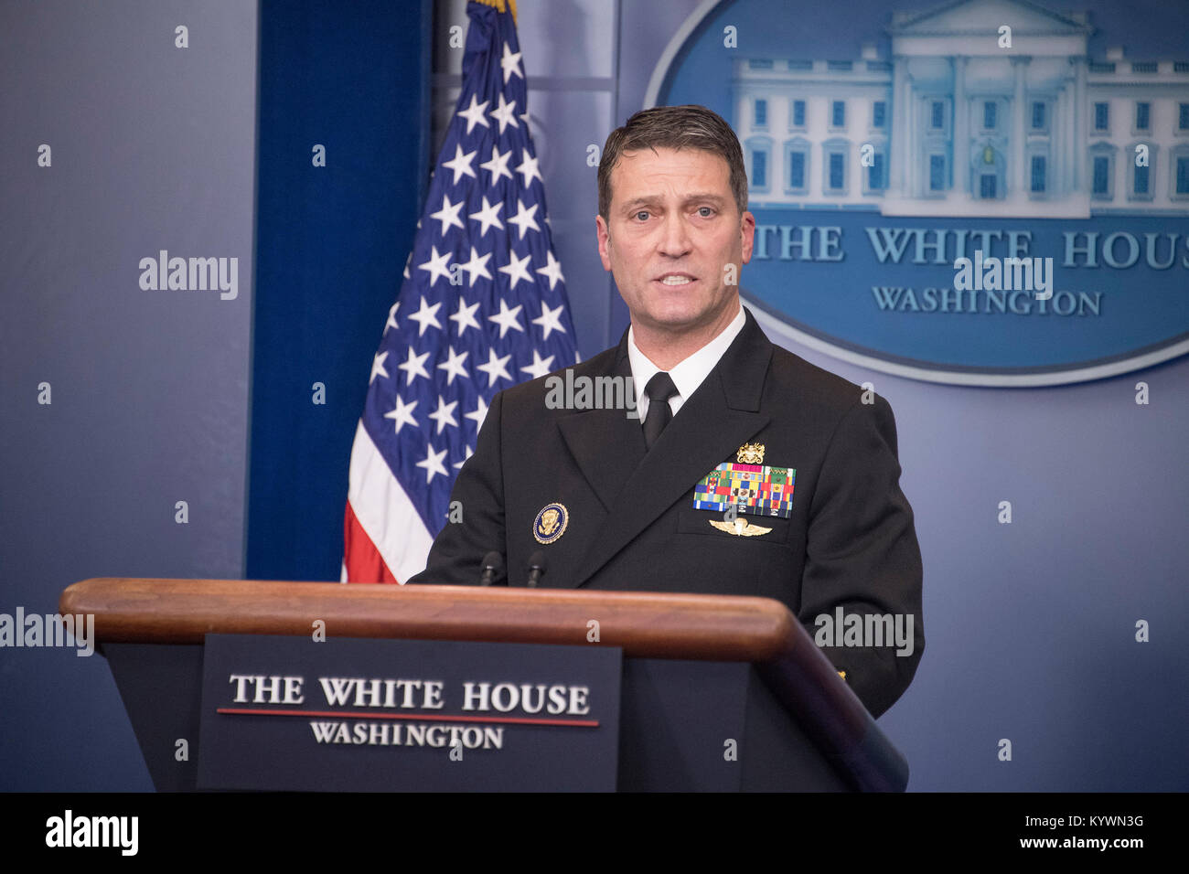 United States Navy Rear Admiral Dr. Ronny Jackson, US President Donald ...