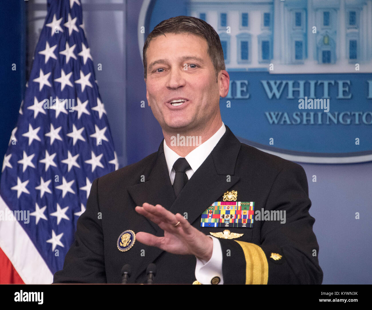 United States Navy Rear Admiral Dr. Ronny Jackson, US President Donald ...