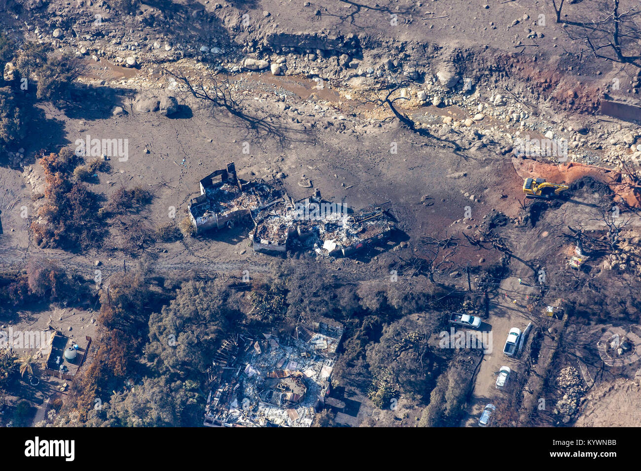 Montecito, California, USA. 15th Jan, 2018. Aerial view of Montecito ...