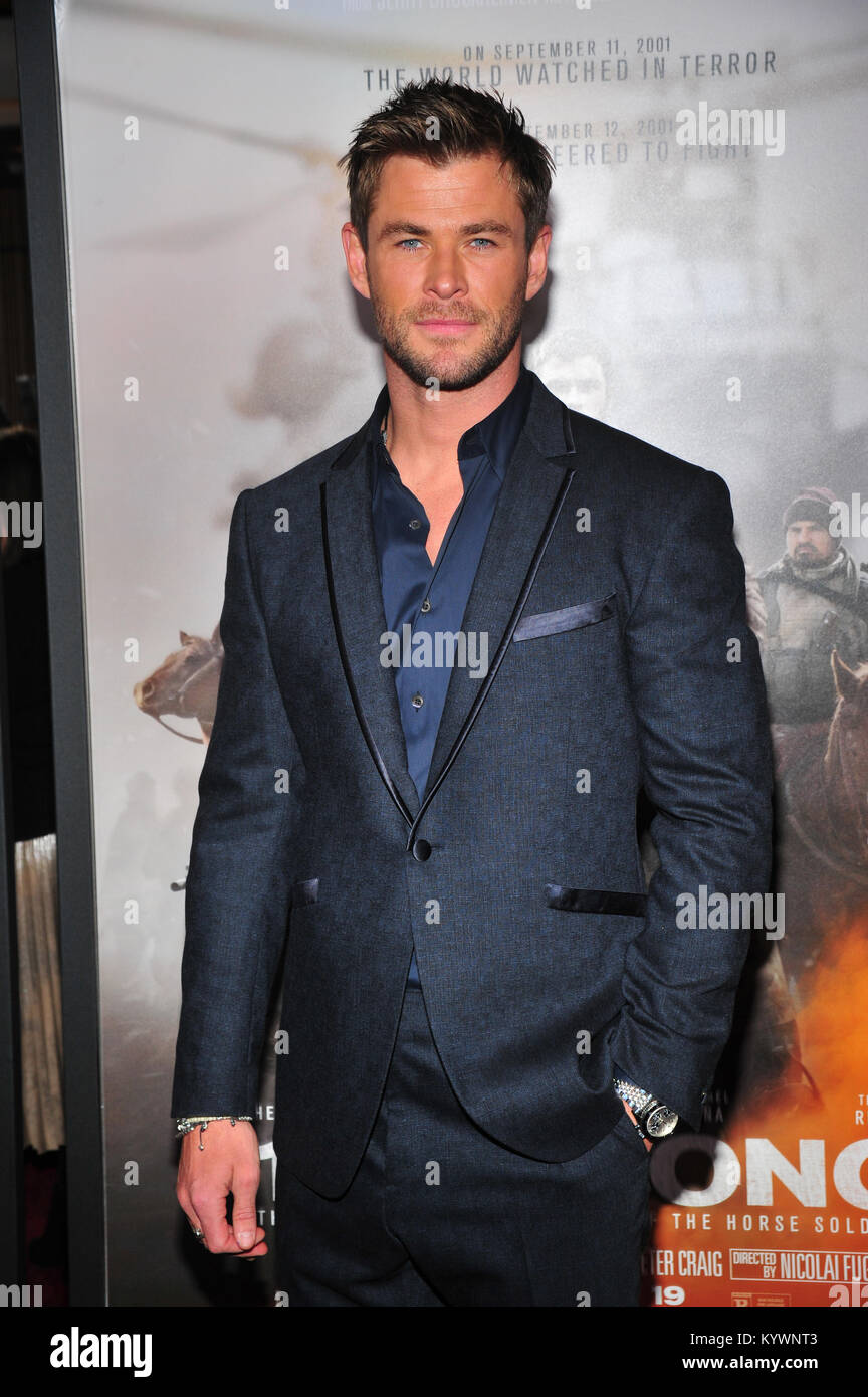New York, NY, USA. 16th Jan, 2018. Chris Hemsworth at the world ...