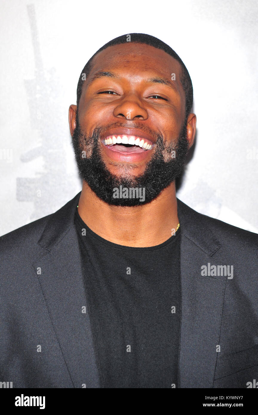 New York, NY, USA. 16th Jan, 2018. Trevante Rhodes at the world ...