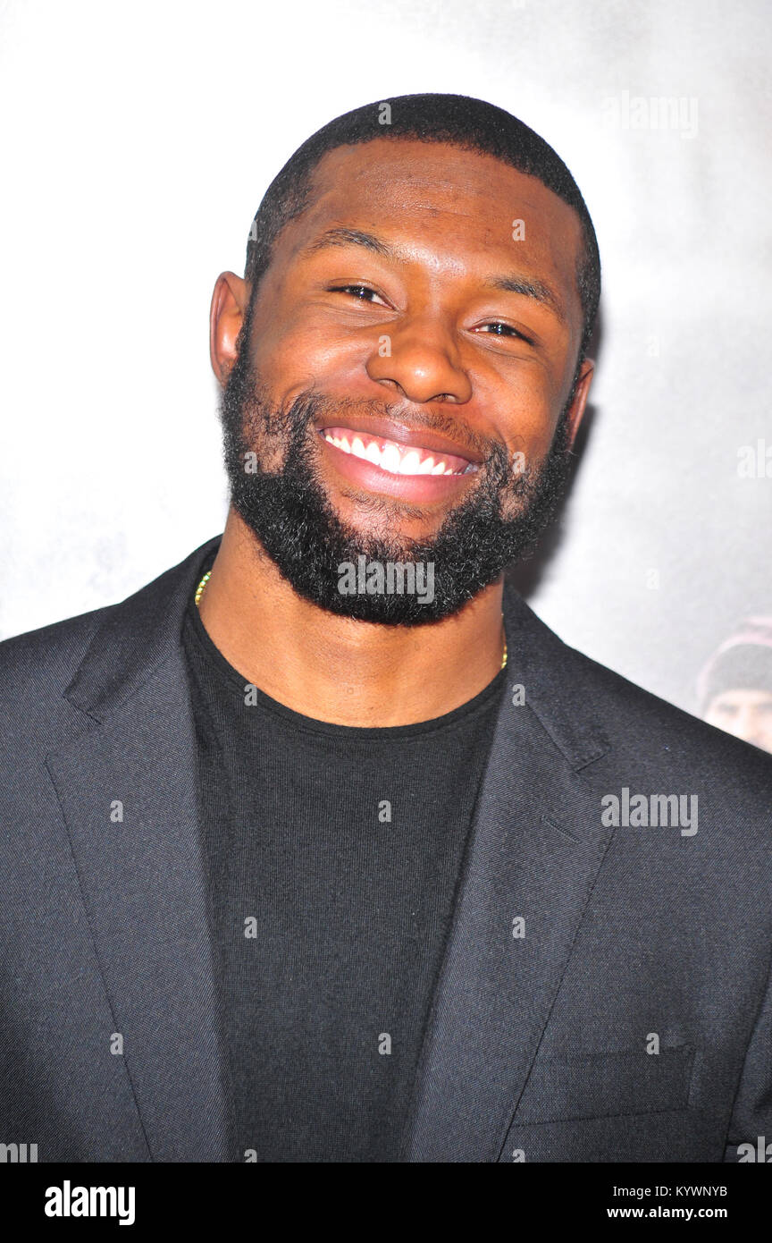 New York, NY, USA. 16th Jan, 2018. Trevante Rhodes at the world ...