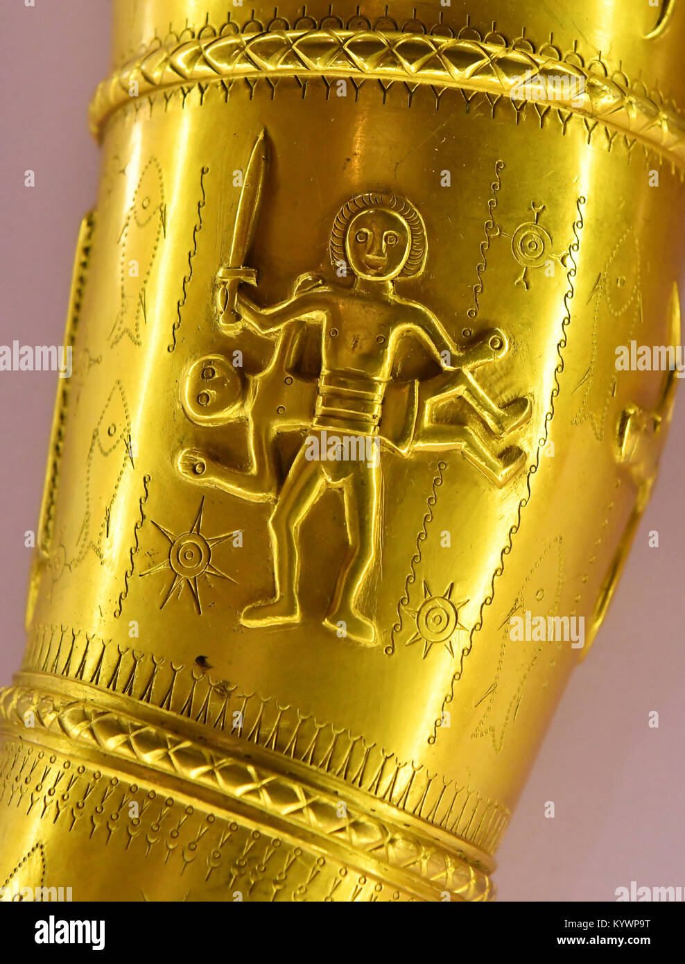 Detail on the replica of a Danish horn (400-450 A.D.), orginally made ...