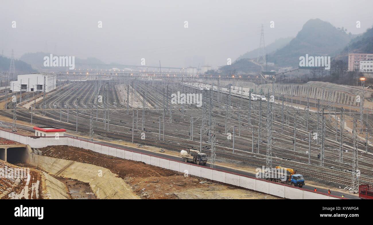 Guiyang. 15th Jan, 2018. Photo taken on Jan. 15, 2018 shows an overhaul ...