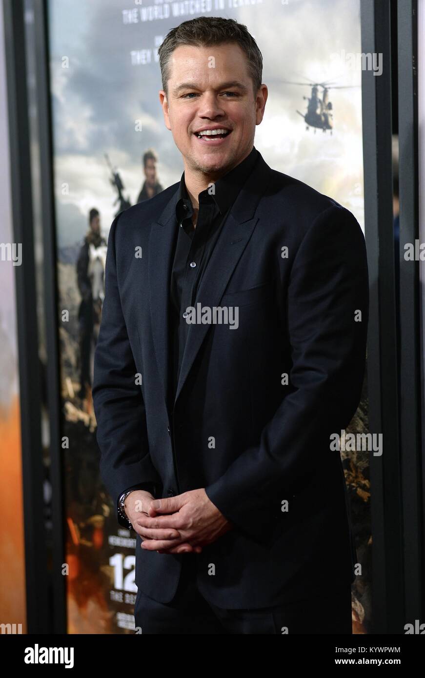 New York, NY, USA. 16th Jan, 2018. Matt Damon at arrivals for 12 STRONG ...