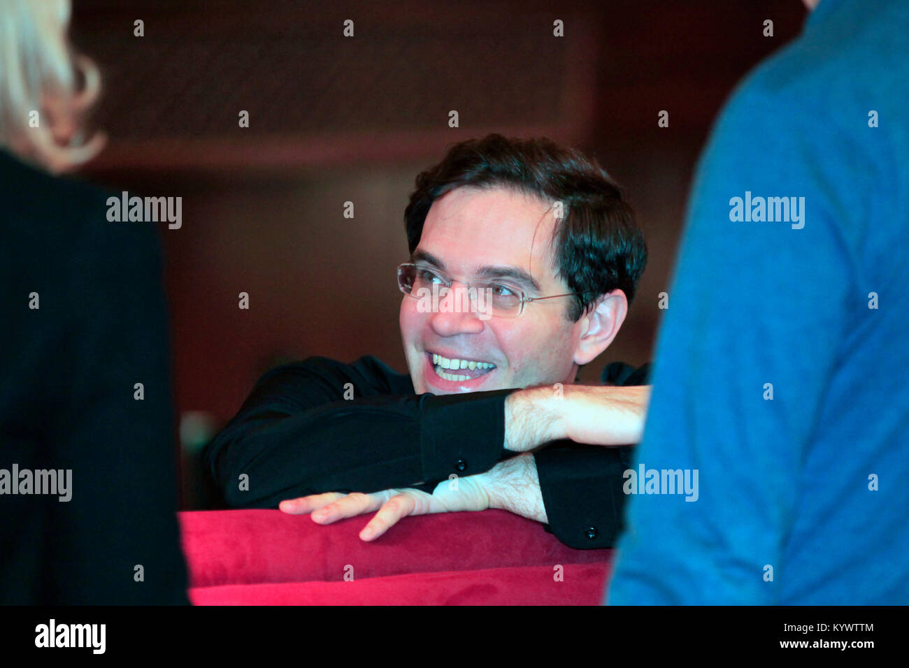 British conductor Christopher Ward smiles during the dress rehearsal of ...