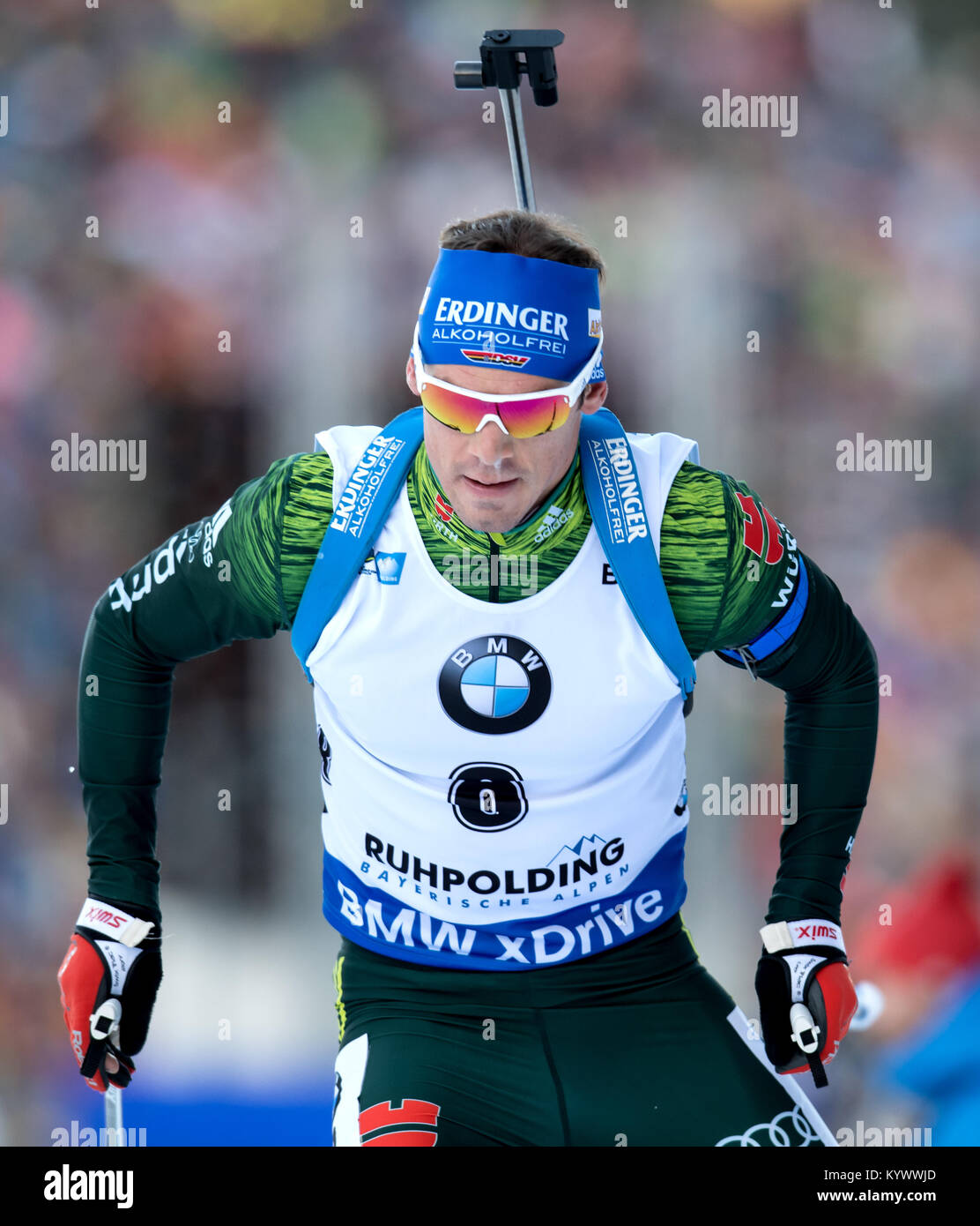 Simon Schempp of Germany competes in the 20km men's single race at the ...