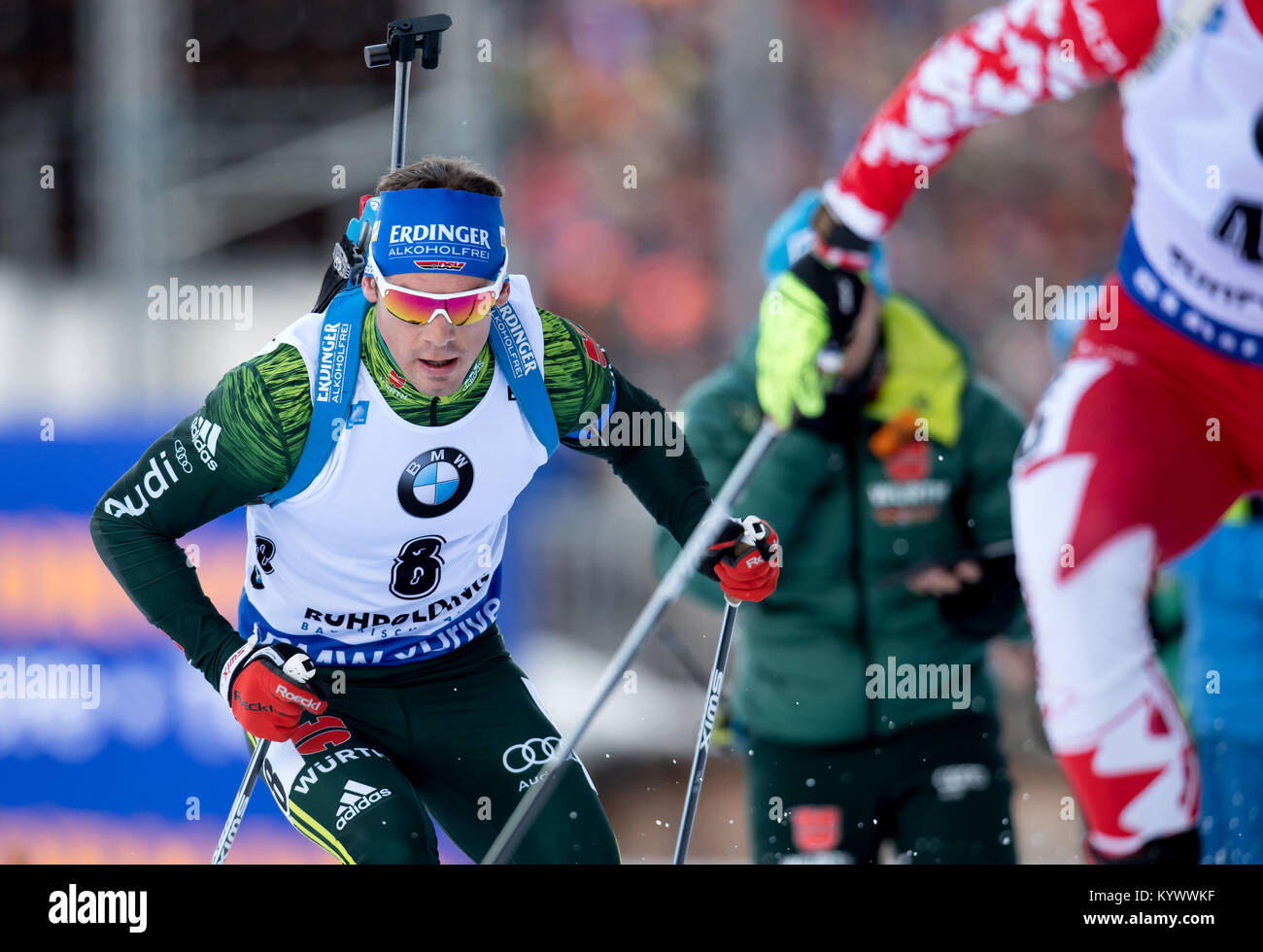 Simon Schempp of Germany competes in the 20km men's single race at the ...