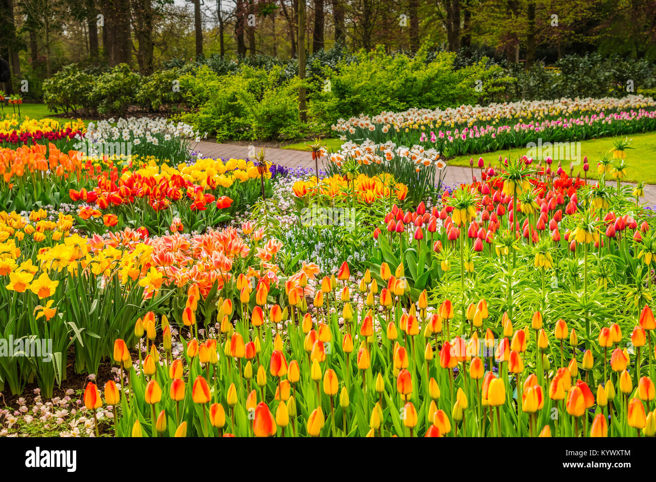 Formal spring garden Stock Photo - Alamy