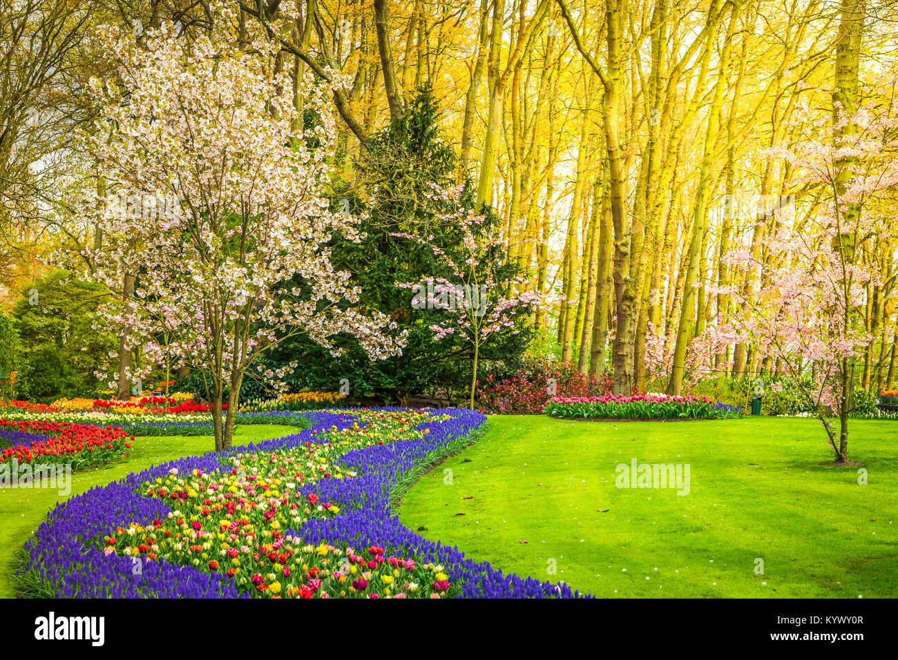 Formal spring garden Stock Photo - Alamy