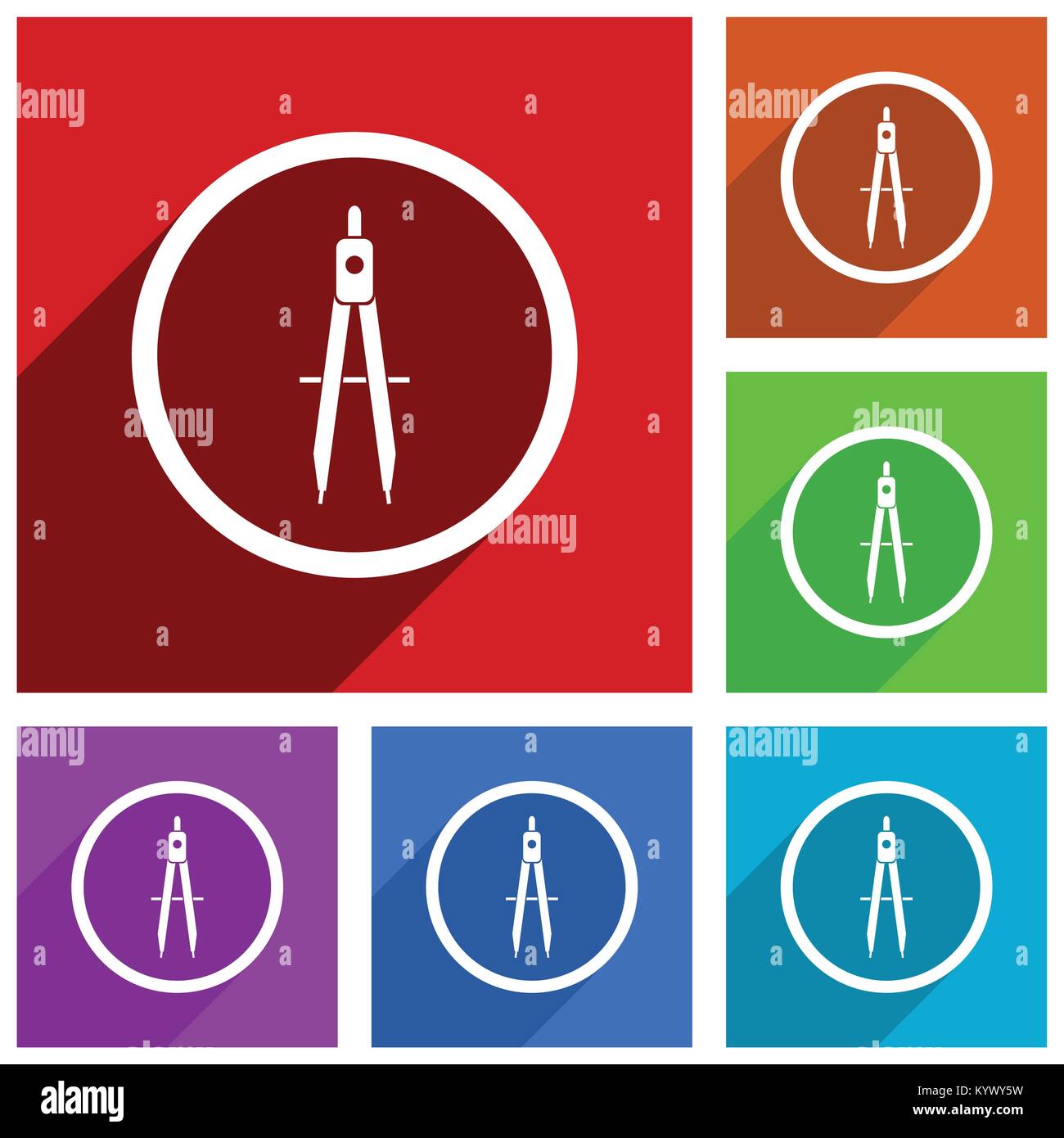 Design vector icons. Flat design colorful illustrations for web ...