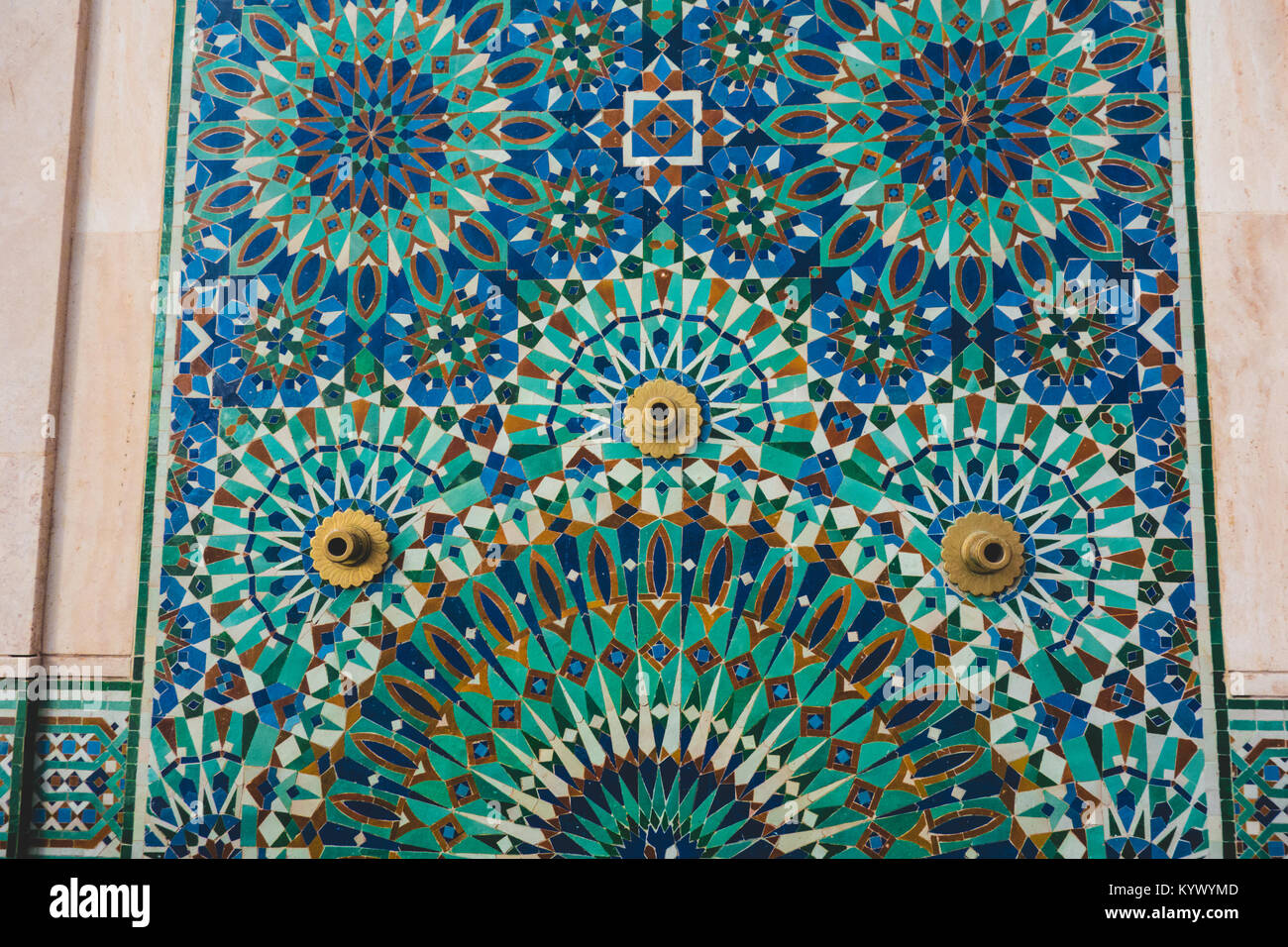 Moroccan mosaic tile, ceramic decoration of Hassan II Mosque ...