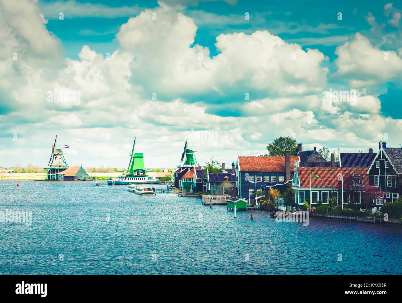 Dutch wind mills Stock Photo - Alamy