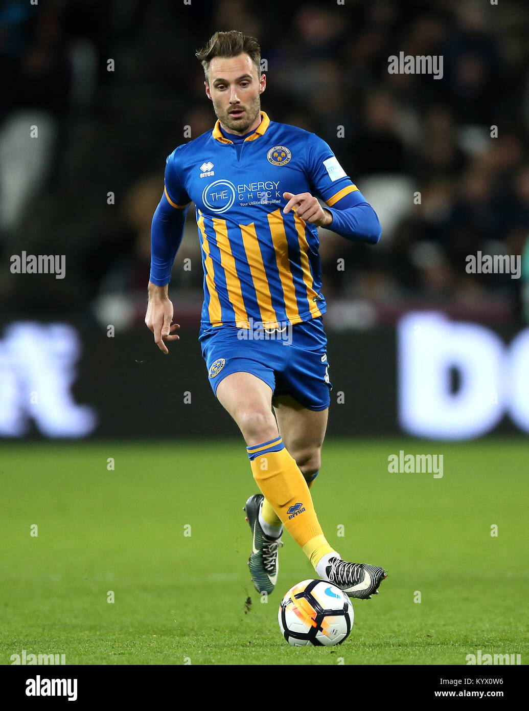 Shrewsbury Town's Alex Rodman during the FA Cup Replay at the London ...