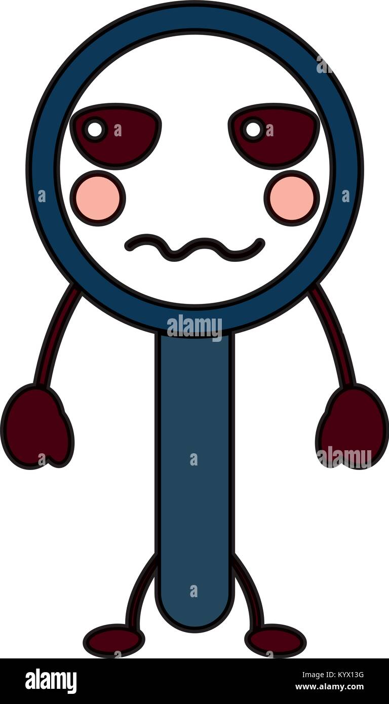 magnifying glass kawaii icon image Stock Vector Image & Art - Alamy