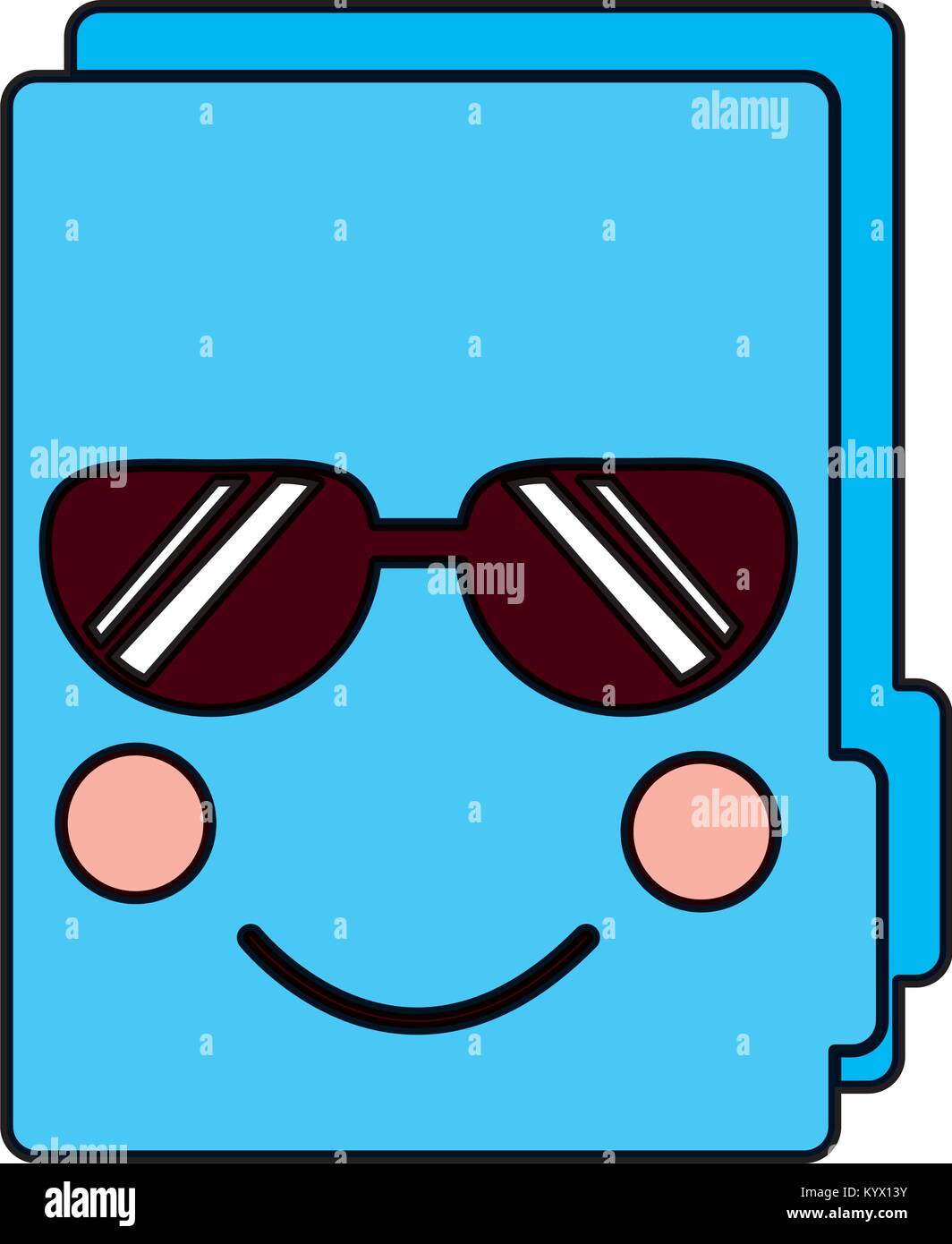 file folder kawaii icon image Stock Vector Image & Art - Alamy