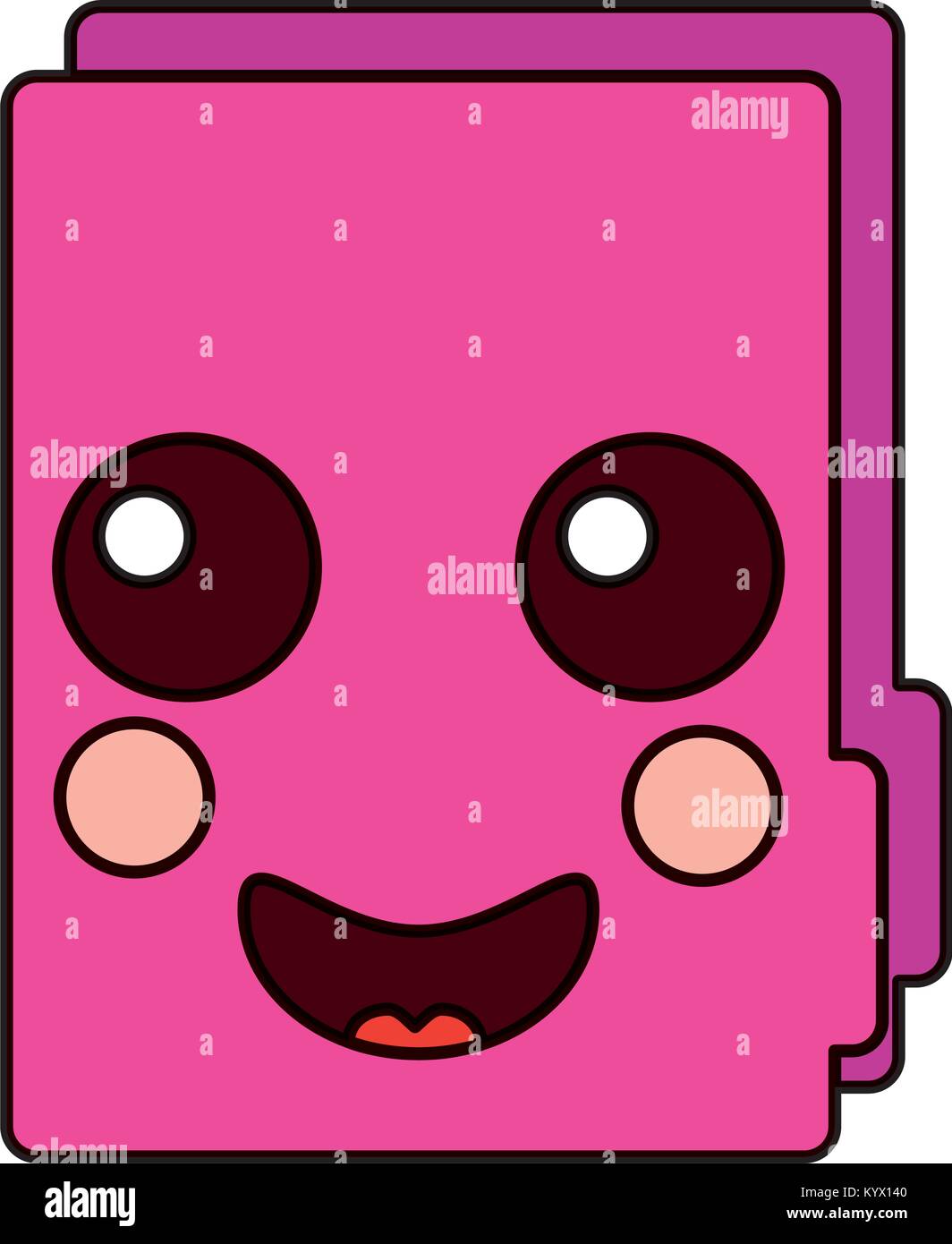 file folder kawaii icon image Stock Vector Image & Art - Alamy