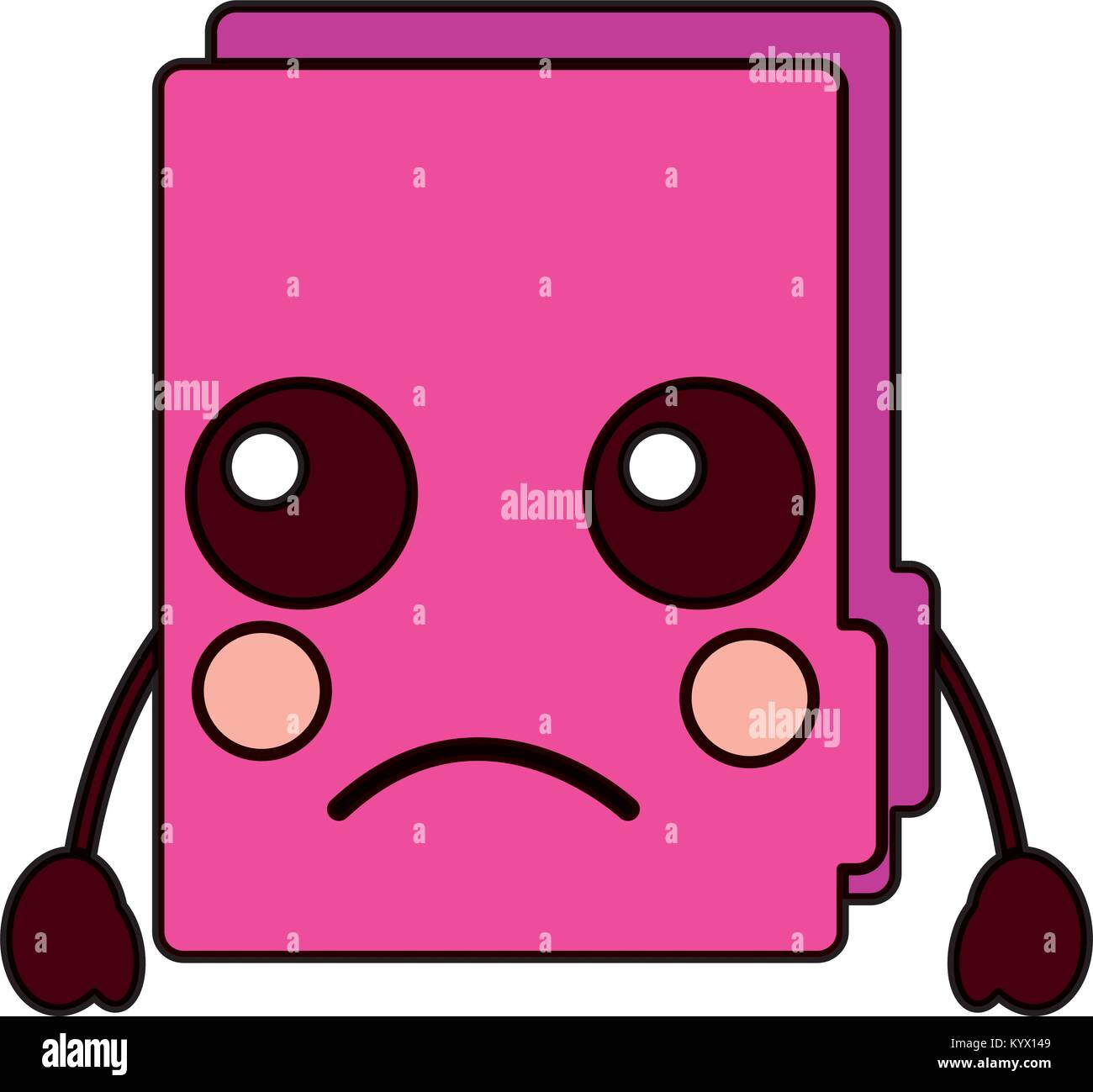 file folder kawaii icon image Stock Vector Image & Art - Alamy