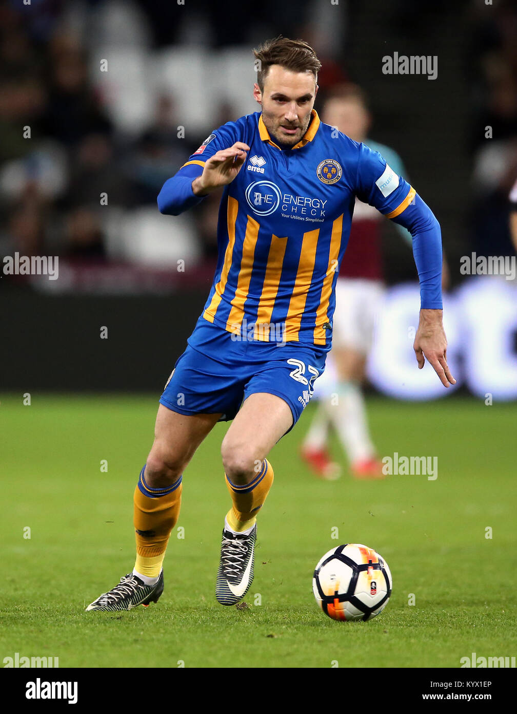 Shrewsbury Town's Alex Rodman during the FA Cup Replay at the London ...