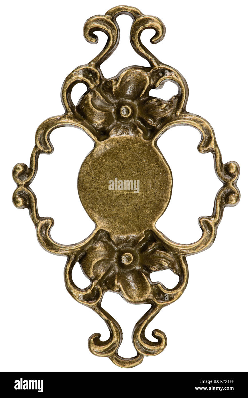 Filigree, decorative element for manual work, isolated on white, with ...