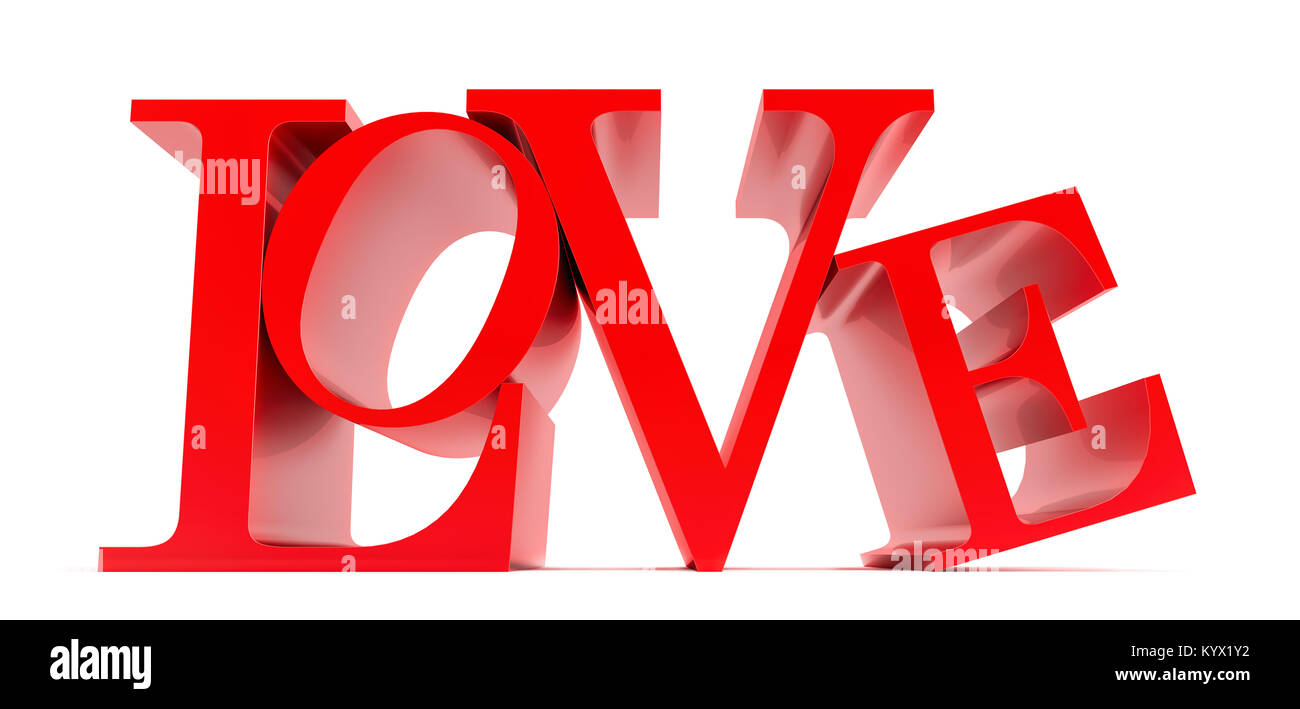 Love - 3D Rendering Stock Photo - Alamy