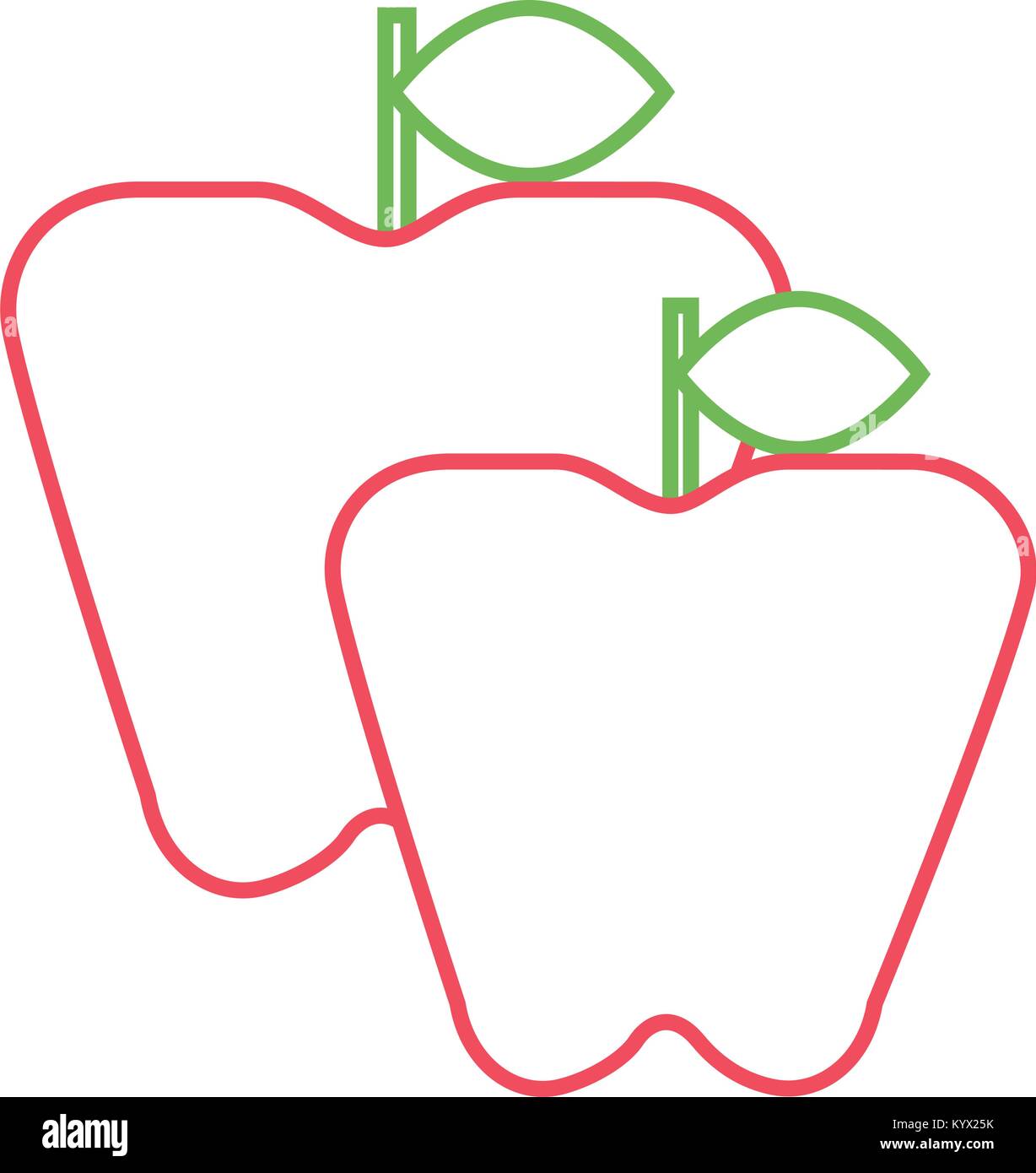 two apple fruit fresh nutrition food Stock Vector Image & Art - Alamy