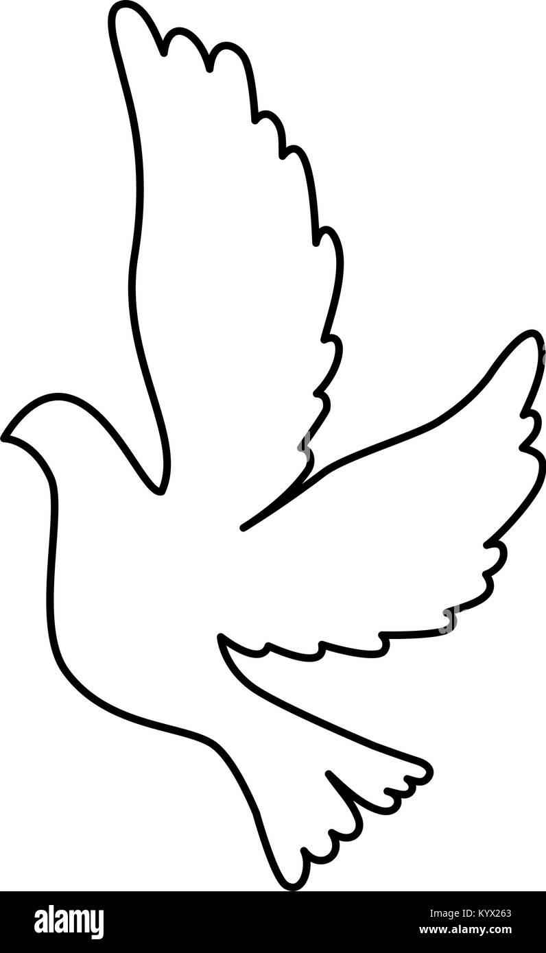 dove flying isolated icon vector illustration design Stock Vector Image ...