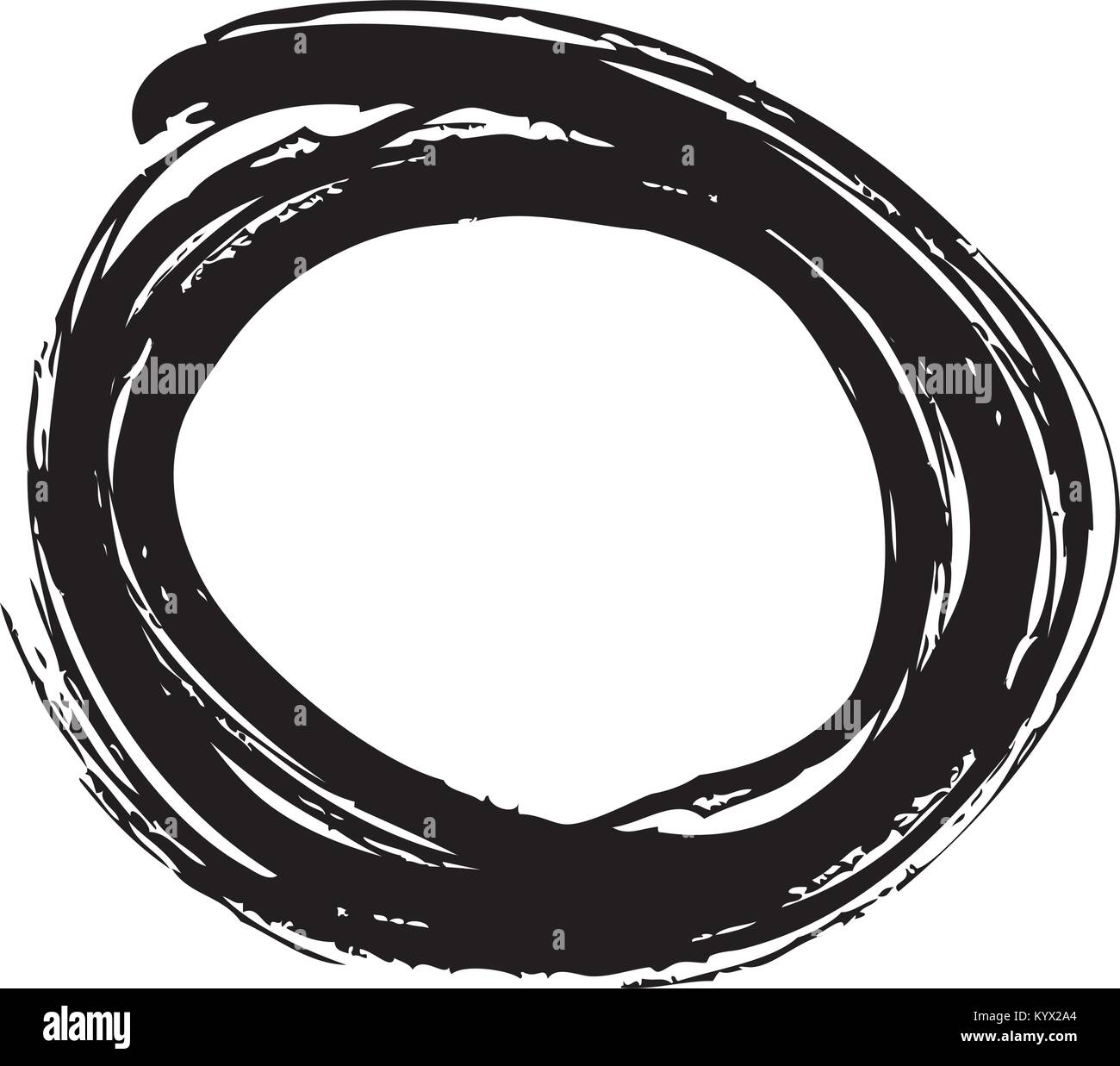 Circle brush stroke Stock Vector Images - Alamy