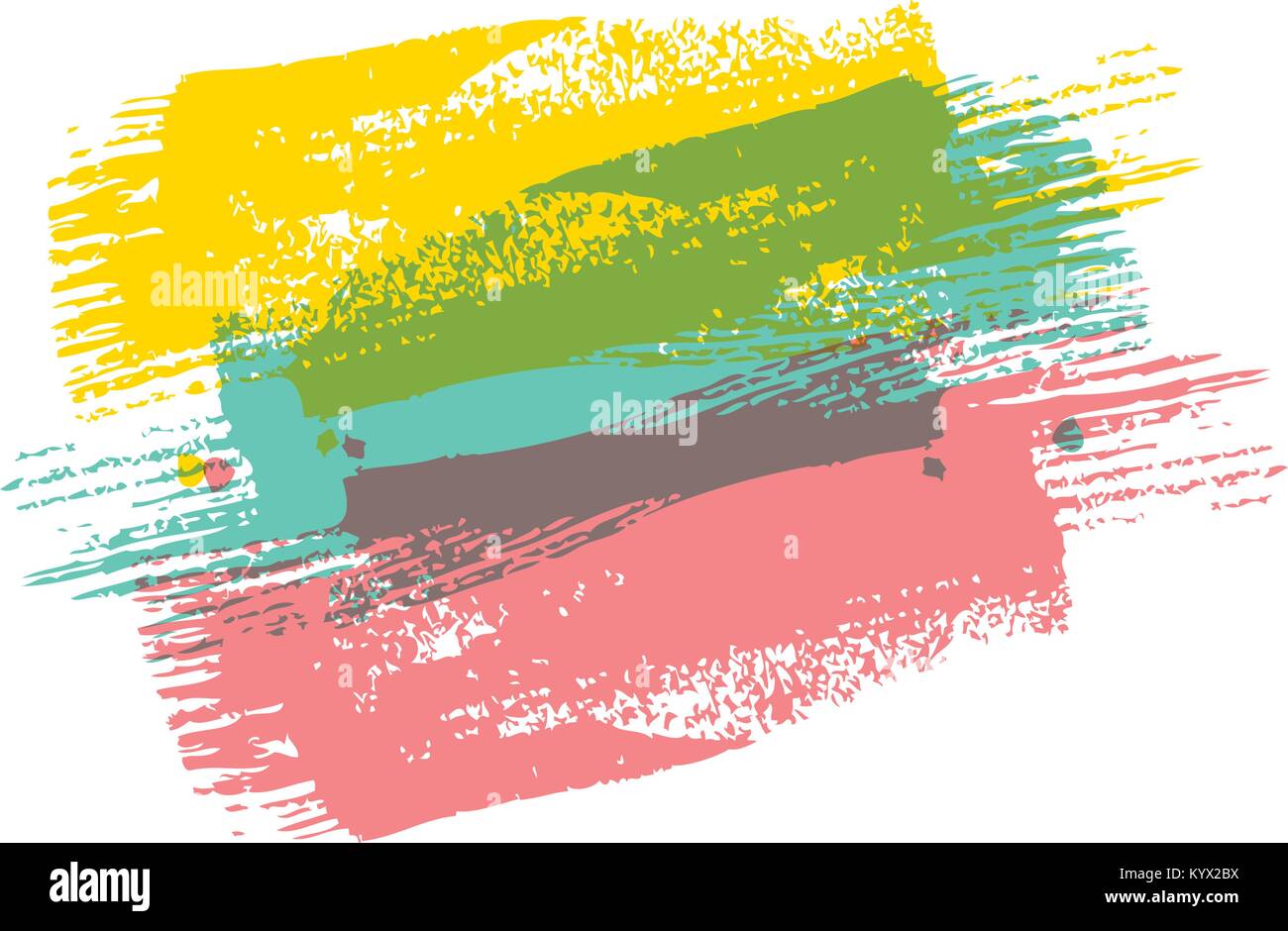 color brush painted watercolor art abstract paint texture Stock Vector ...