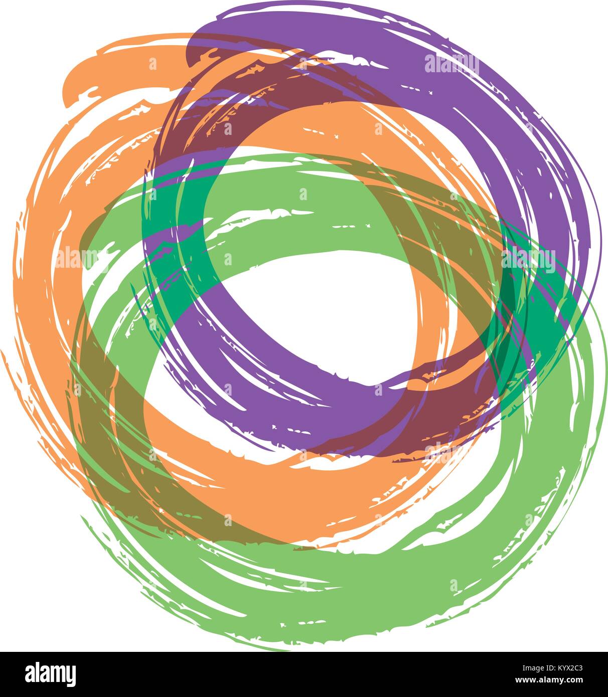 hand painted circle grunge texture Stock Vector Image & Art - Alamy