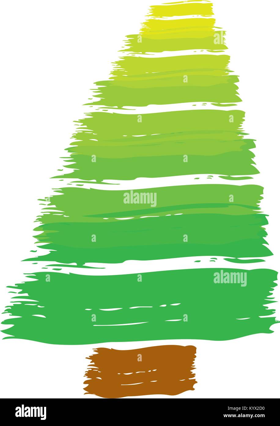 brush stroke color pine tree art image Stock Vector Image & Art - Alamy