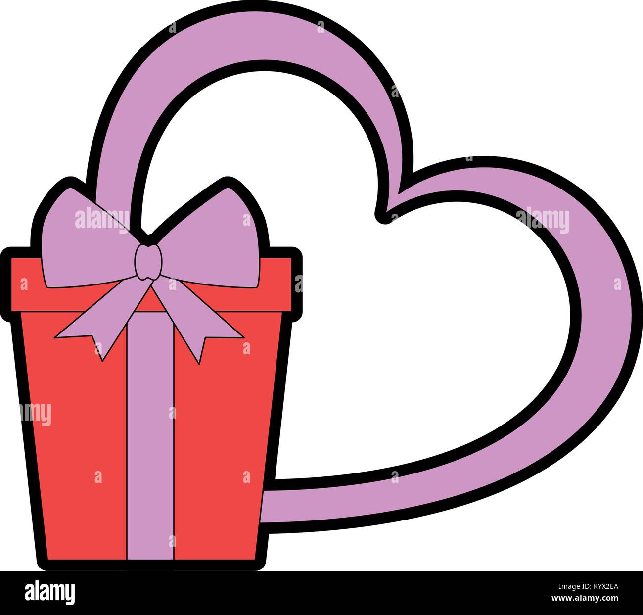 gift box present with heart vector illustration design Stock Vector ...