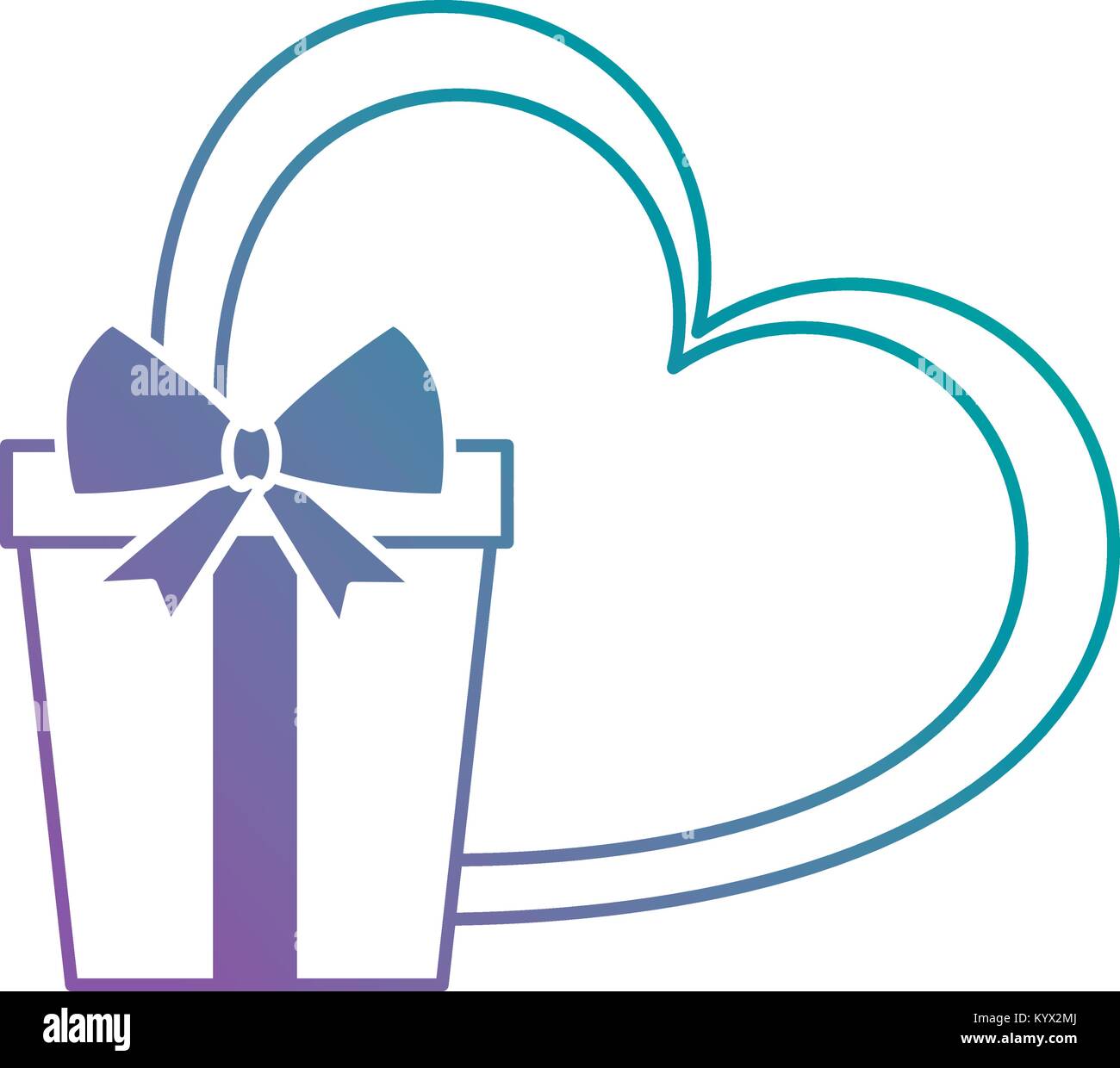 gift box present with heart vector illustration design Stock Vector ...