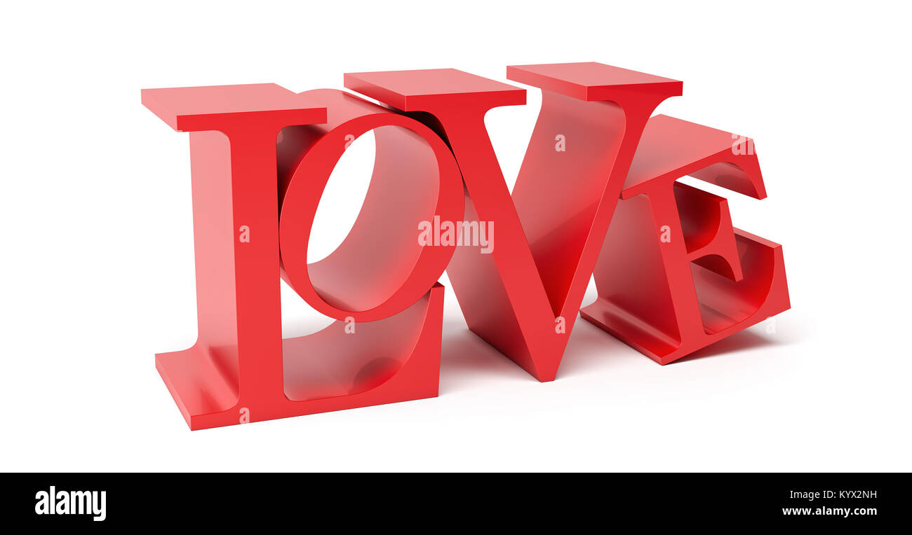 Love - 3D Rendering Stock Photo - Alamy