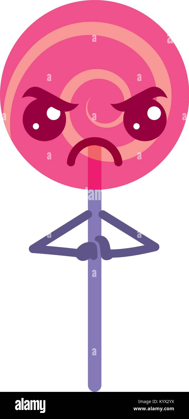 cartoon round lollipop swirl kawaii character Stock Vector Image & Art ...