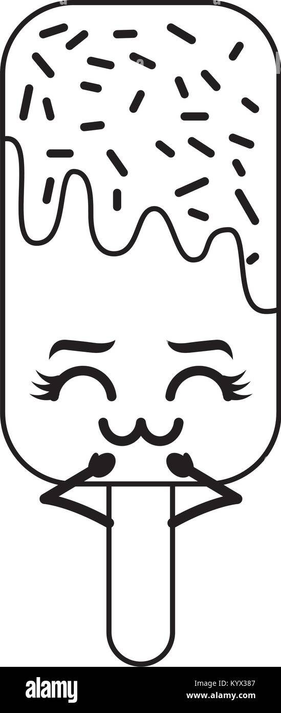 Ice cream stick cartoon Black and White Stock Photos & Images - Alamy