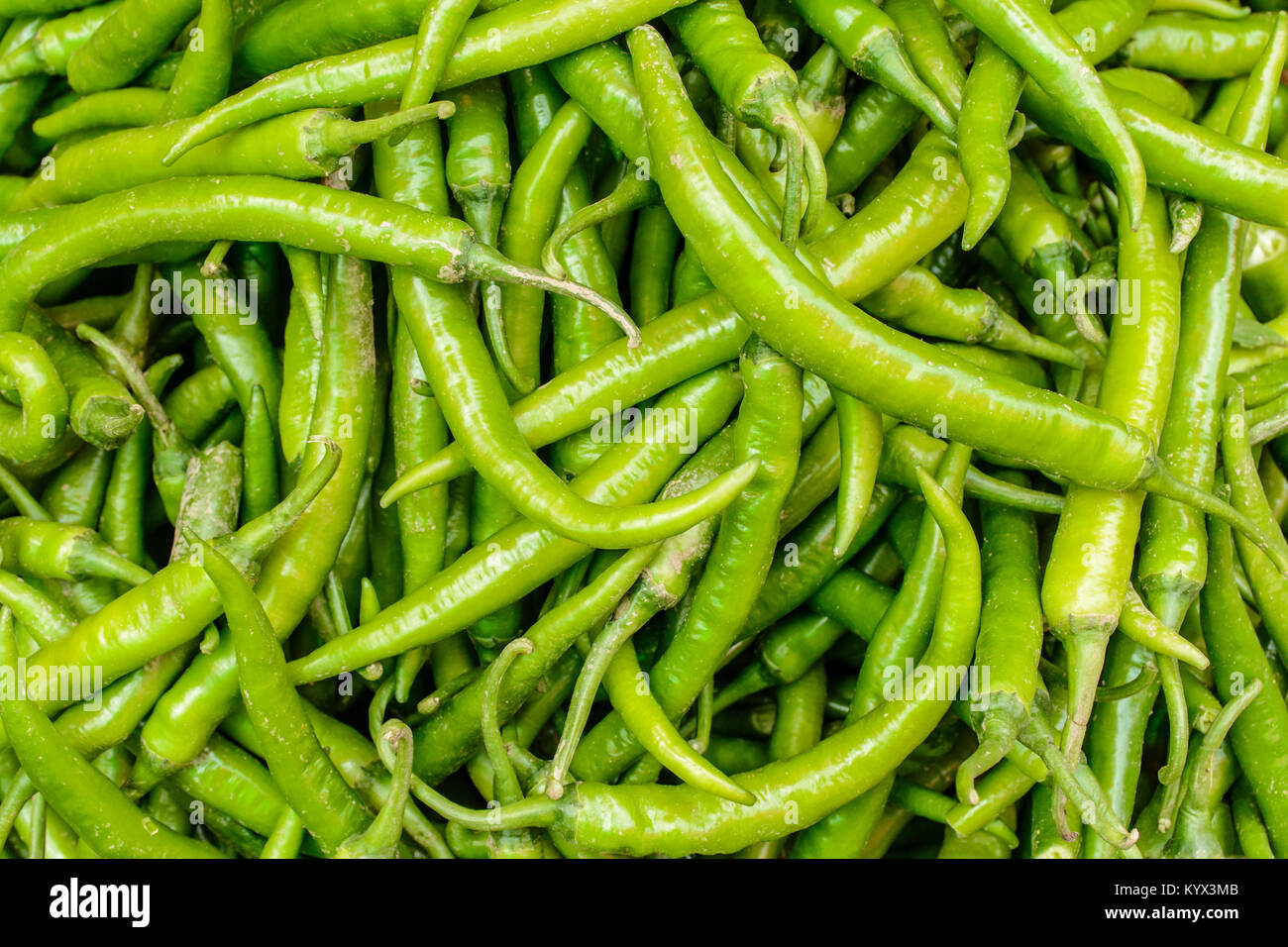 photo of raw material of green chilli Stock Photo - Alamy