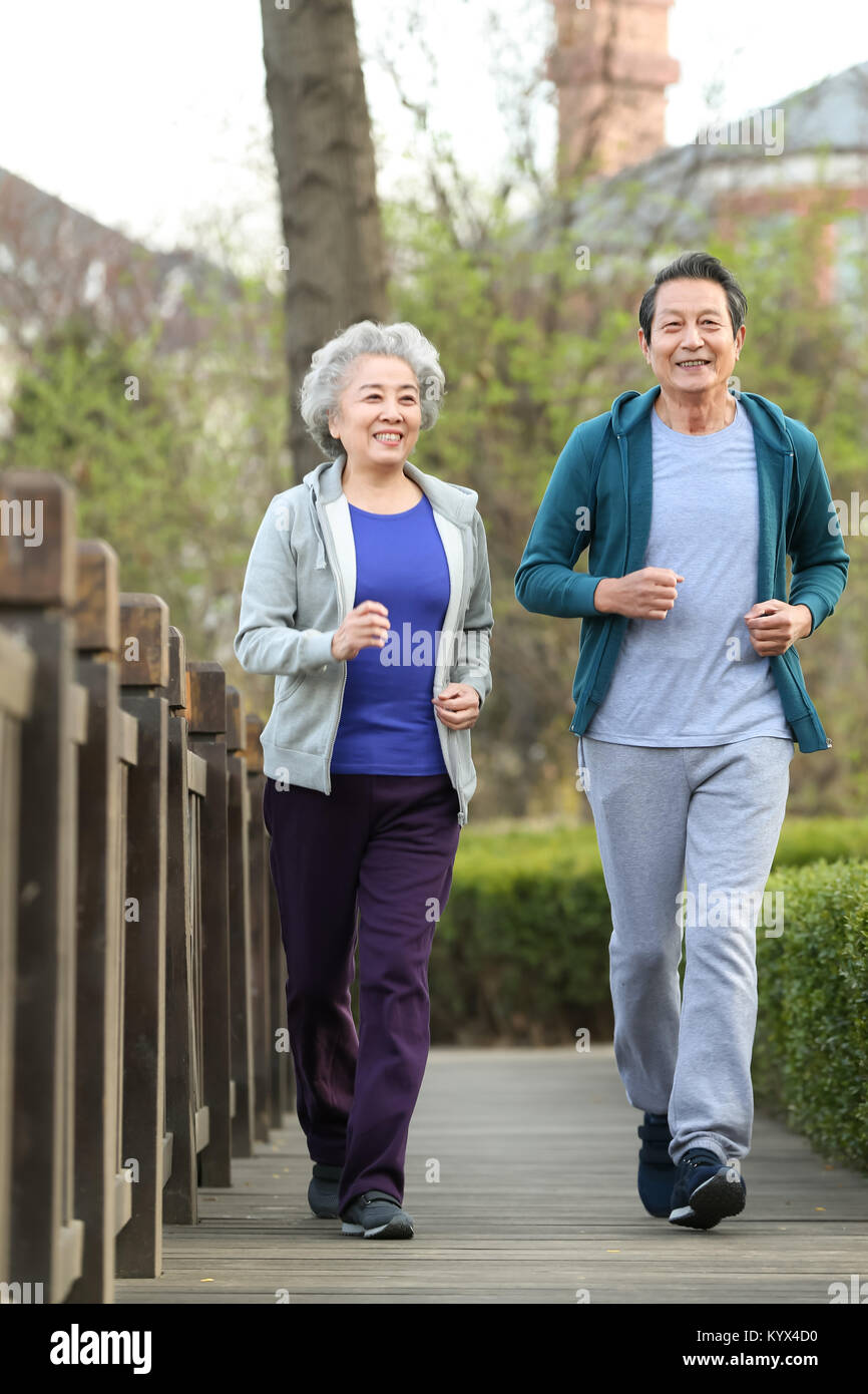 Indian couple jogging park hi-res stock photography and images - Alamy