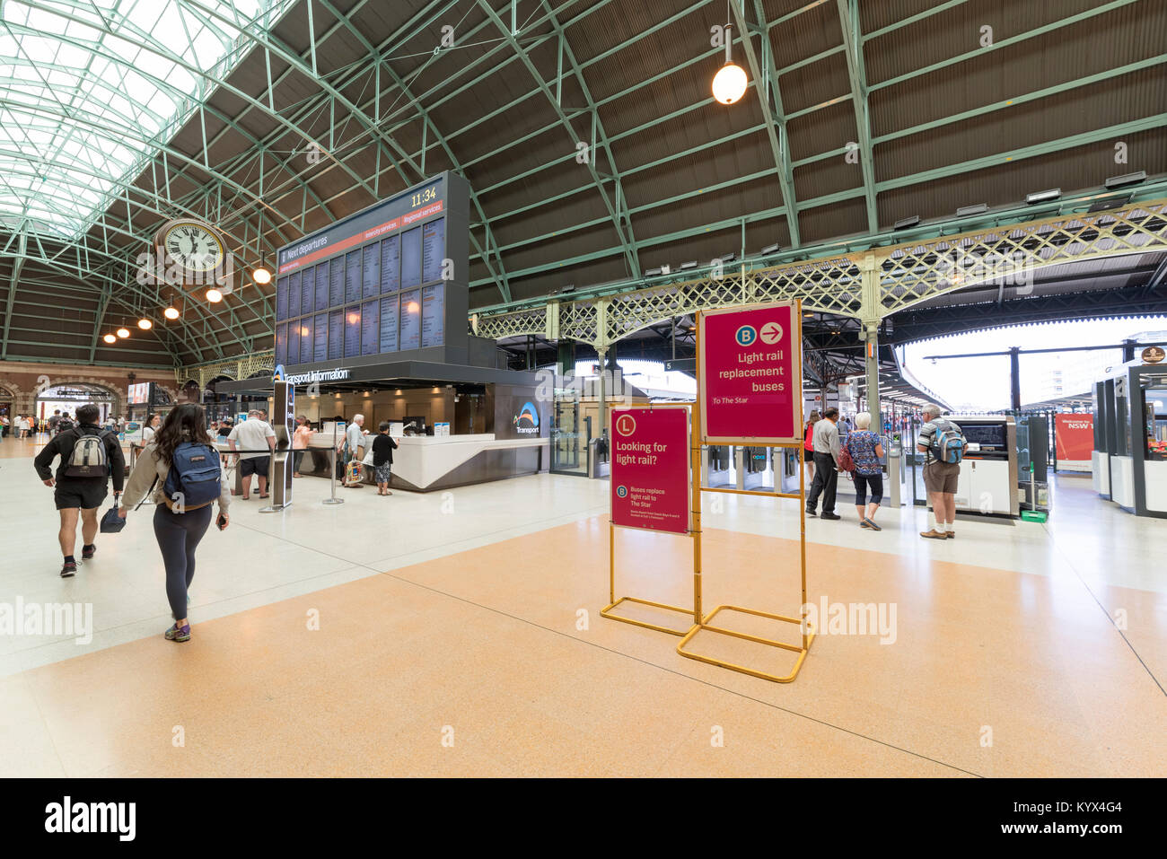 Sydney train station interior hi-res stock photography and images - Alamy
