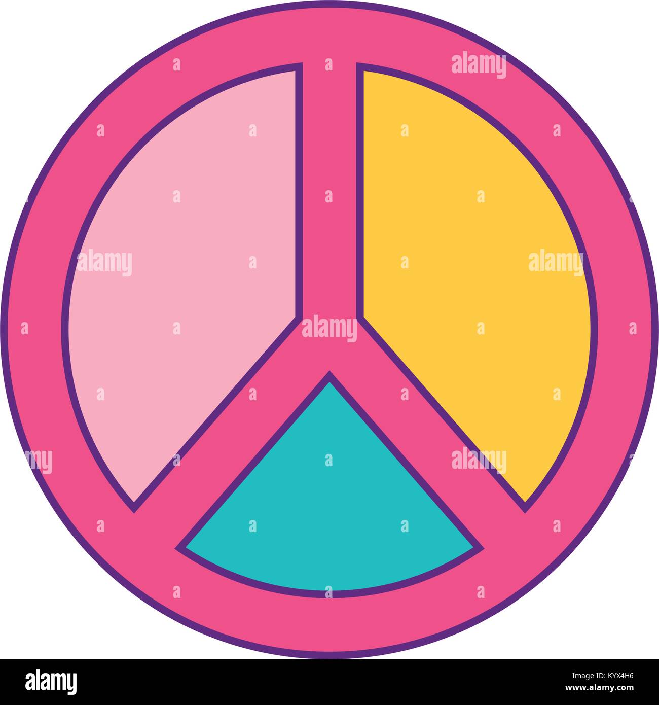peace and love symbol pastel color patch Stock Vector Image & Art - Alamy