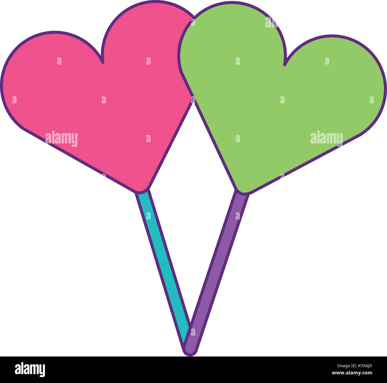 Sweets sugar candy hearts Stock Vector Images - Alamy