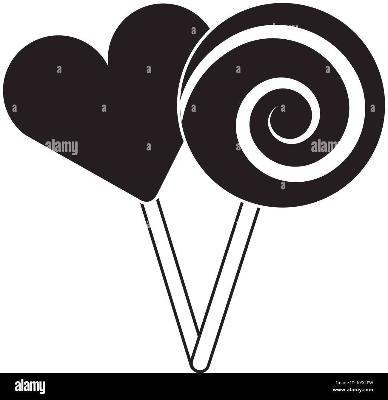 Heart shaped candy icon Stock Vector Images - Alamy