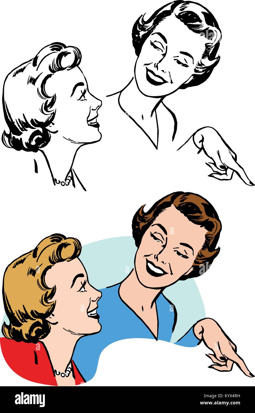 Female friends two women Stock Vector Images - Alamy