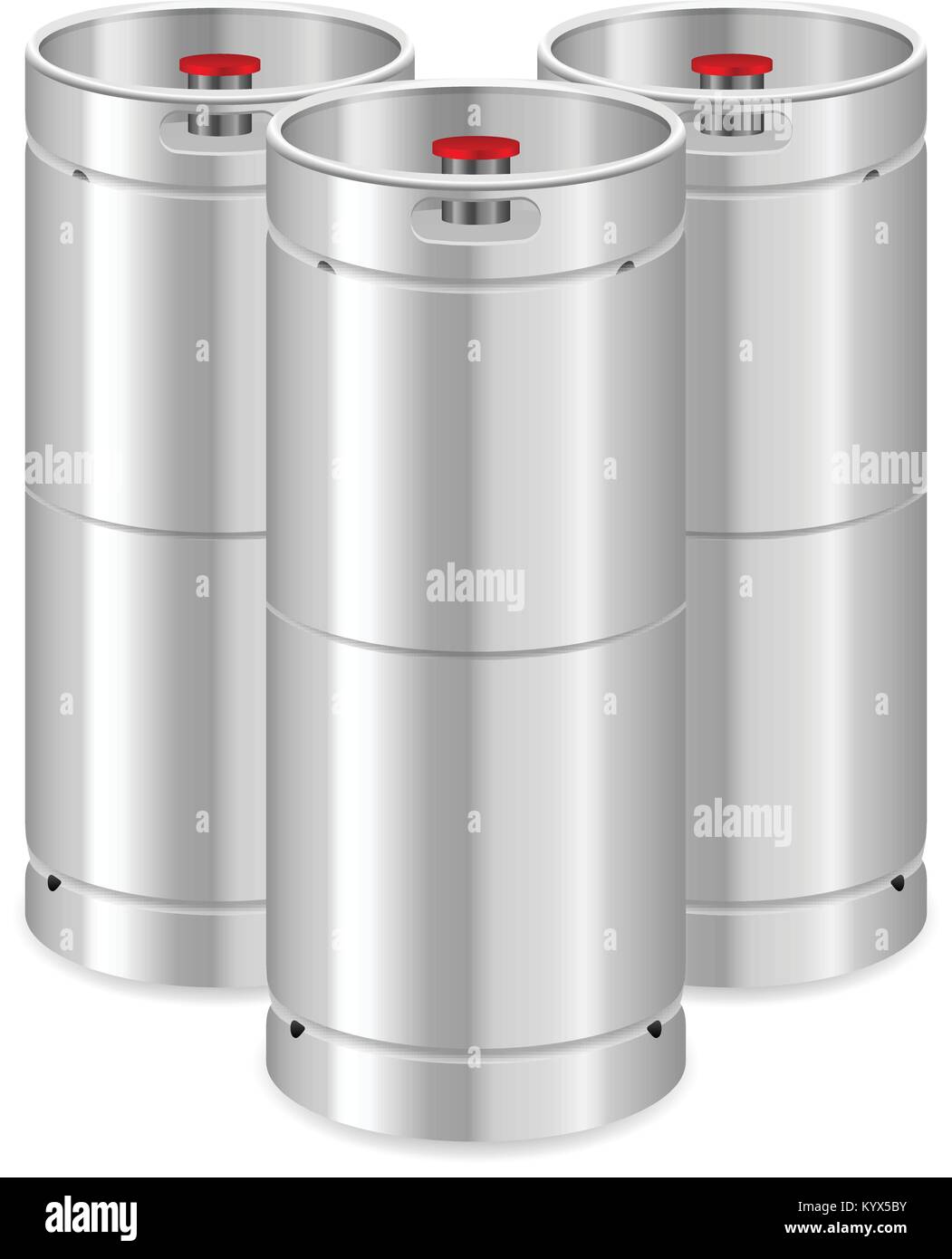Beer kegs on a white background Stock Vector Image & Art - Alamy