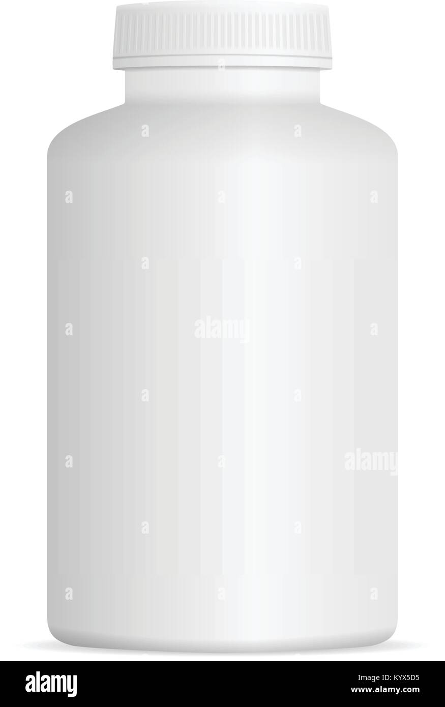 Empty pill bottle Stock Vector Images - Alamy