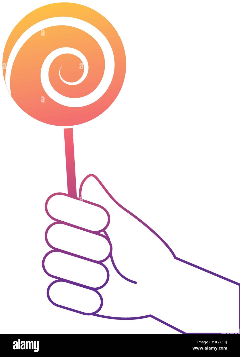 Holding lollipop Stock Vector Images - Alamy