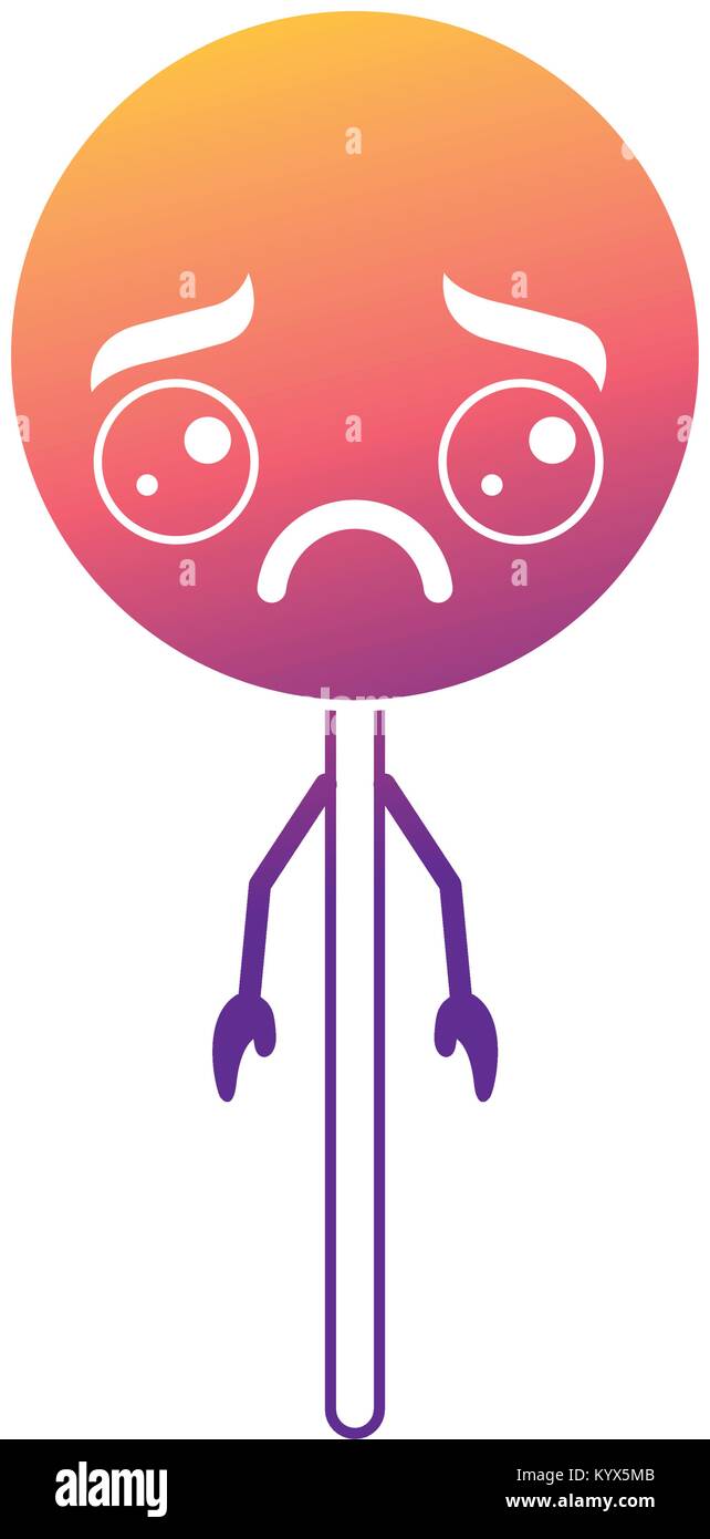 cartoon round lollipop swirl kawaii character Stock Vector Image & Art ...