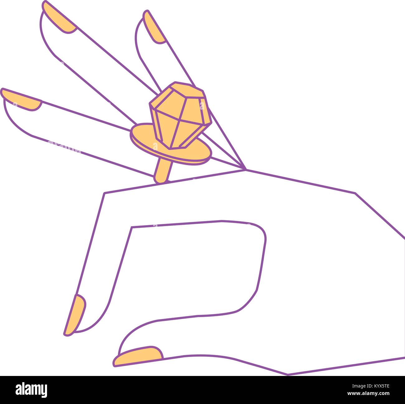 cartoon hand with diamond ring image Stock Vector Image & Art - Alamy