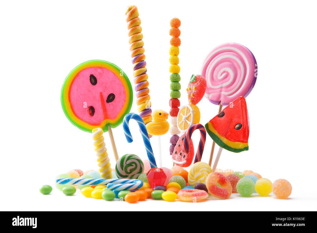 Large group of objects lollipop Cut Out Stock Images & Pictures - Alamy