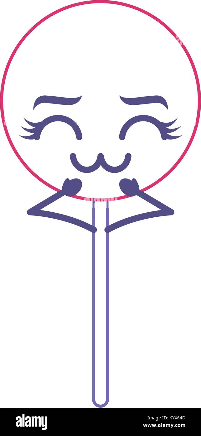 cartoon round lollipop swirl kawaii character Stock Vector Image & Art ...
